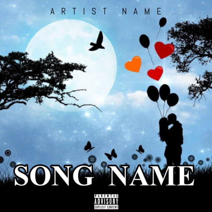 Blue Joyful Song Al Album Cover Template | PosterMyWall