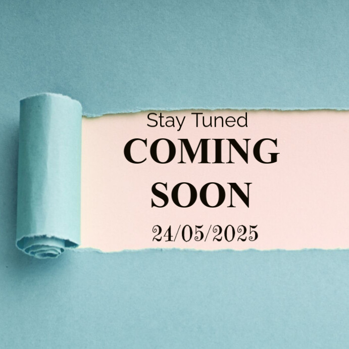 Blue Joyful Stay Tuned Coming Soon Instagram Post Template | PosterMyWall