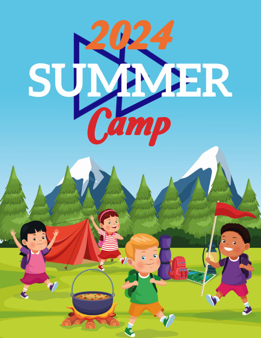 Copy of Blue Joyful Summer Camp Flyer (us Letter) | PosterMyWall