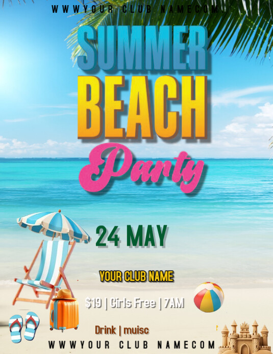 Blue Joyful Summer School Poster, Summer School Flyer Template Free ...