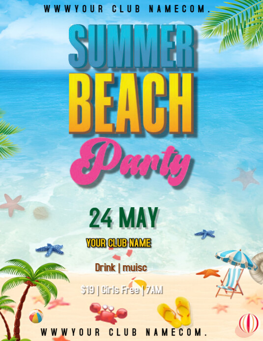 Blue Joyful Summer School Poster, Summer School Flyer Template Free ...