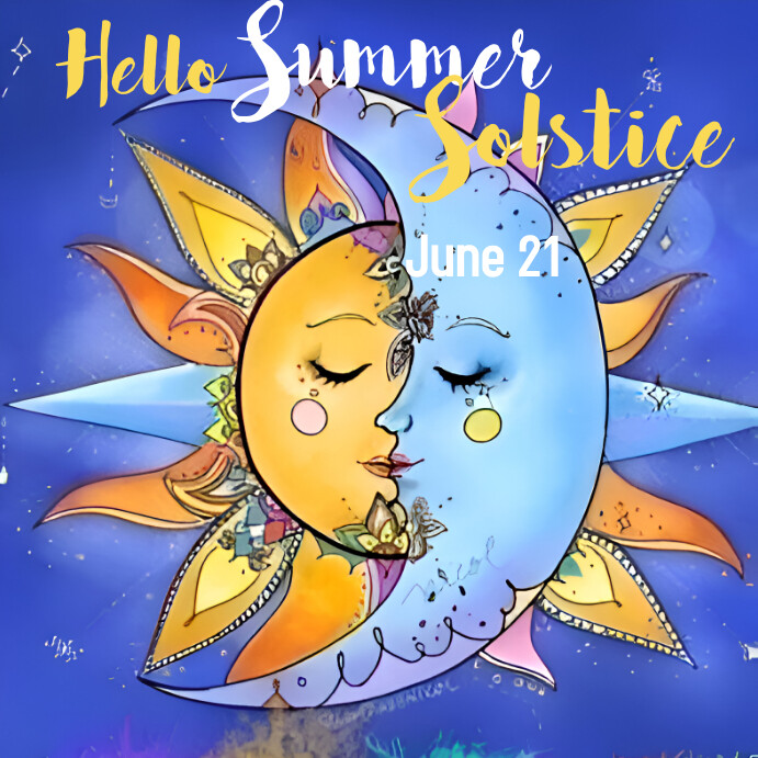 Plantilla de Blue Joyful Summer Solstice Instagram Post | PosterMyWall