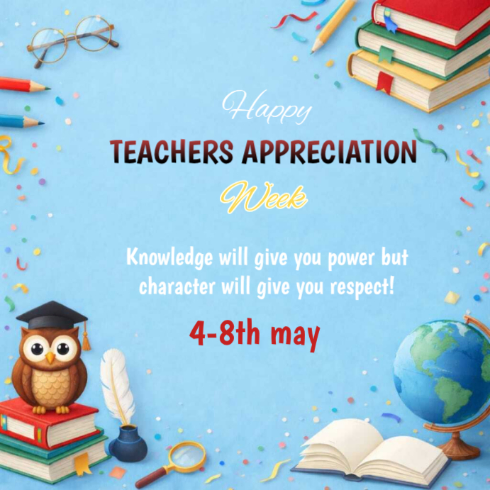 Plantilla de Blue Joyful Teacher Appreciation Instagram Post | PosterMyWall