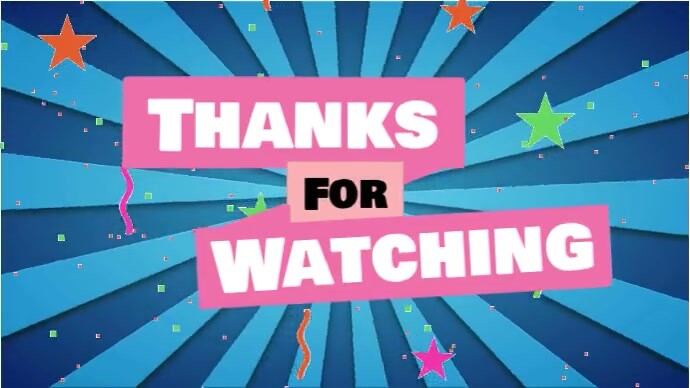Blue Joyful Thanks For Watching Youtube Channel Cover Photo Template ...