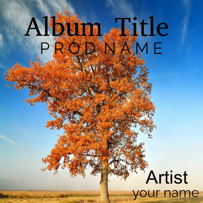 Blue Joyful Tree Album Cover Template | PosterMyWall
