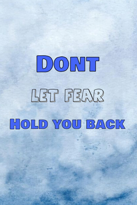 Blue Joyful Typographic Inspirational Poster Template | PosterMyWall