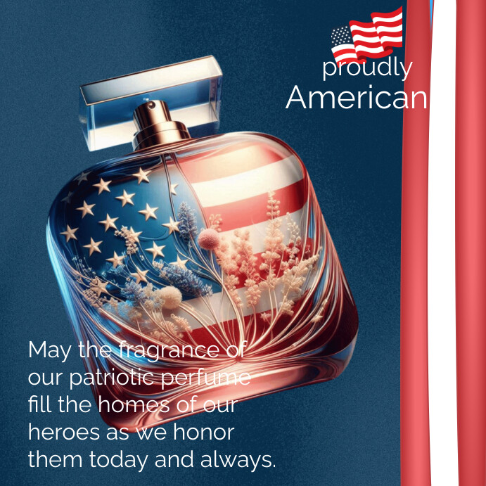 Blue Joyful Us Flag Day Instagram Post Template | PosterMyWall