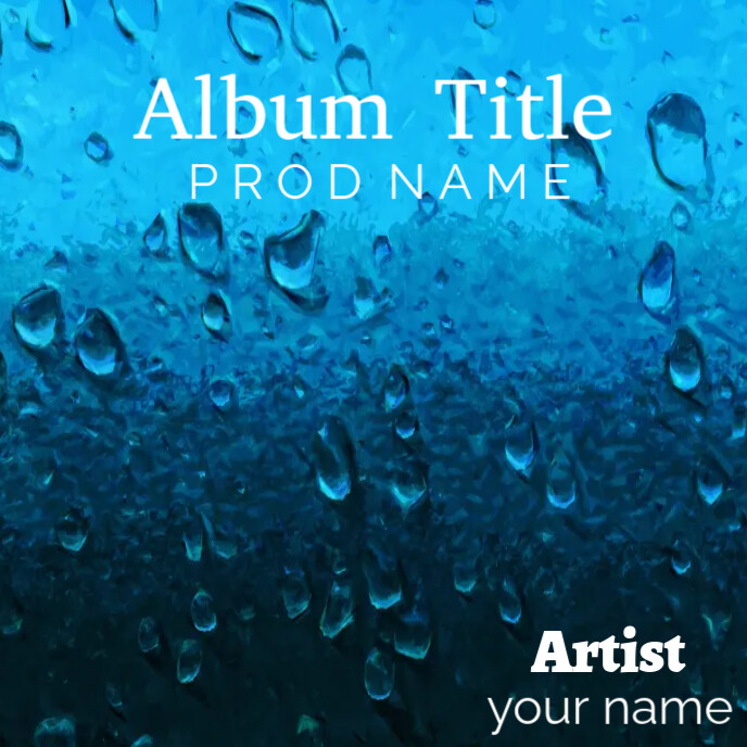 Copy of Blue Joyful Watedrop Album Cover | PosterMyWall