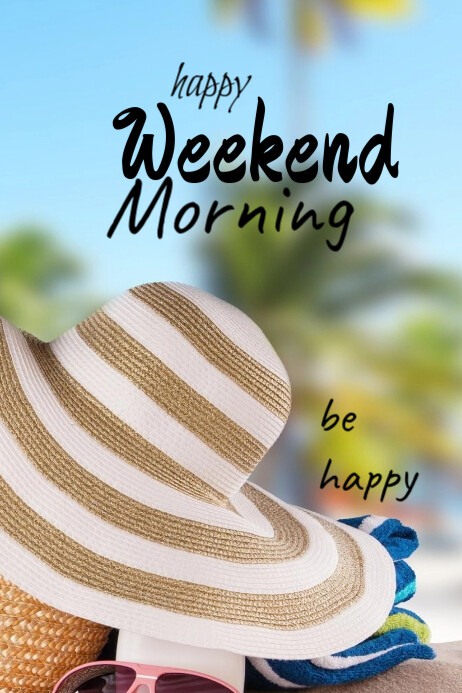 Copy of Blue Joyful Weekend Morning Banner 4' × 6' | PosterMyWall
