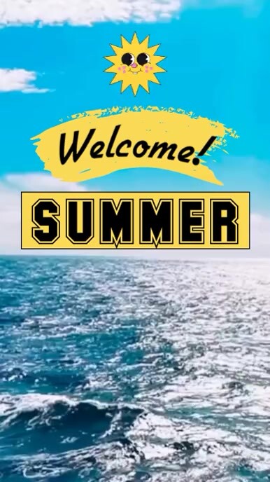 Copy of Blue Joyful Welcome Summer Video Digital Dis | PosterMyWall