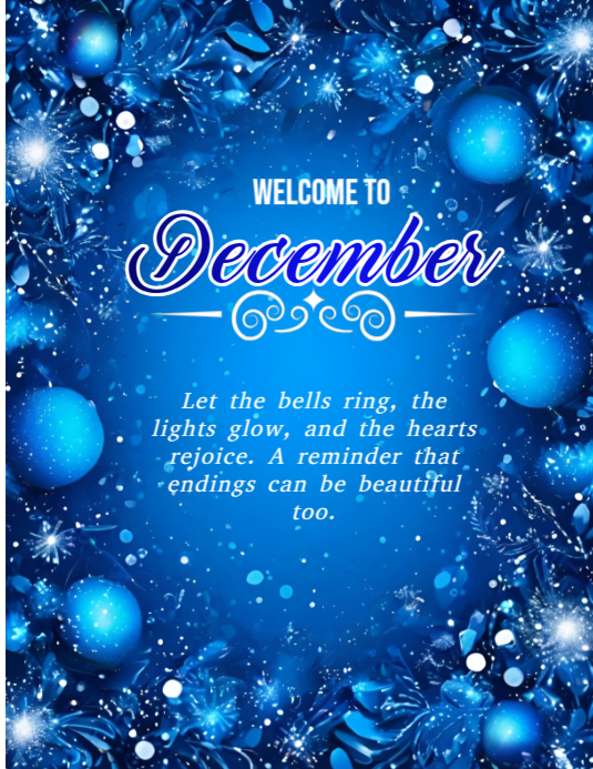 Blue Joyful Welcome To December Flyer Flyer (us Letter) Template ...
