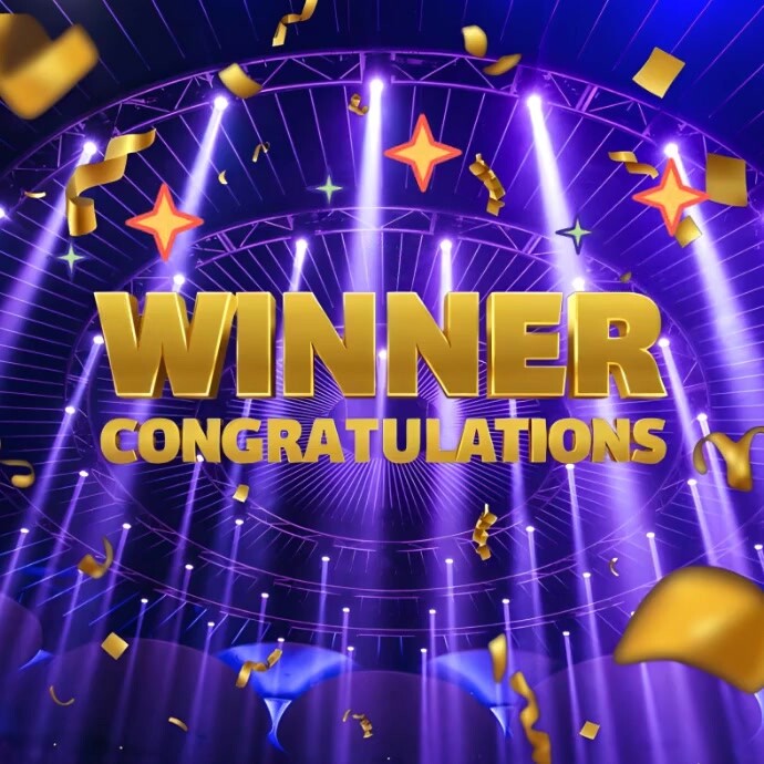 Copy of Blue Joyful Winner Congratulation Instagram Post | PosterMyWall