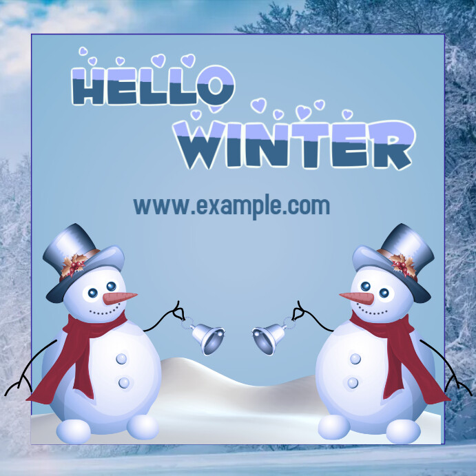 Blue Joyful Winter Instagram Post Template | PosterMyWall