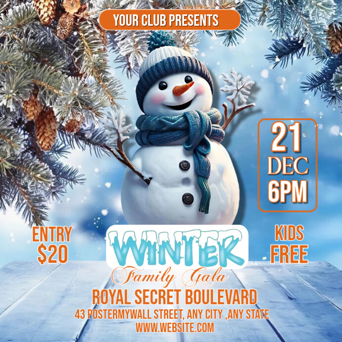 Copy of Blue Joyful Winter Solstice Instagram Post | PosterMyWall