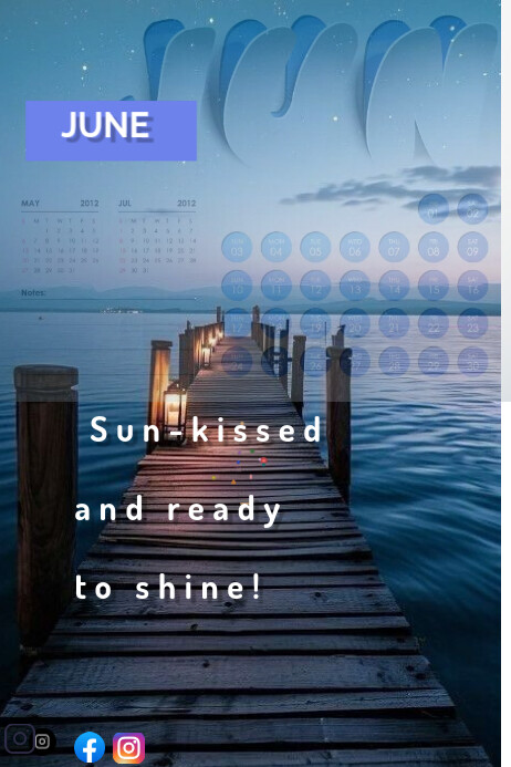 Blue June Template Poster | PosterMyWall