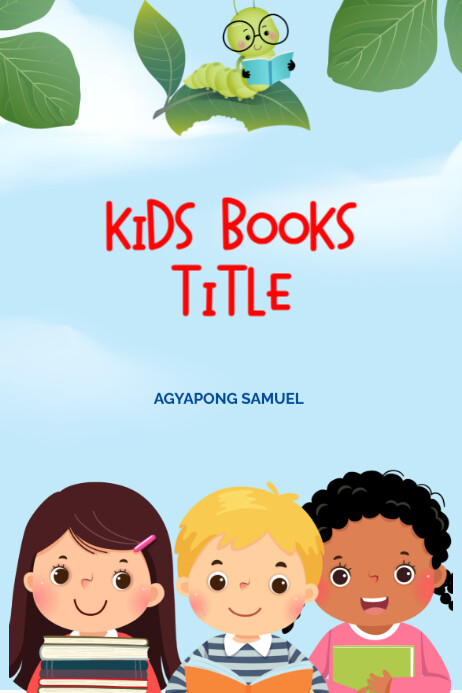 BLUE KIDS BOOKS COVER Template | PosterMyWall