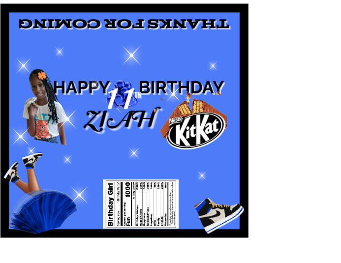 Copy of Blue Kit Kat Purse Templet Flyer (us Letter) | PosterMyWall