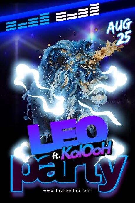 Plantilla de Blue Leo Party Video | PosterMyWall