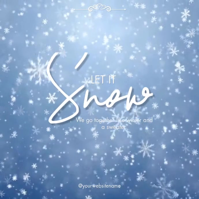 Blue Let It Snow Instagram Post Template | PosterMyWall