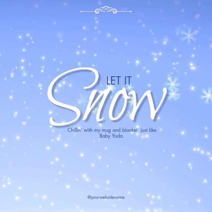 Plantilla de Blue Let It Snow Instagram Post | PosterMyWall