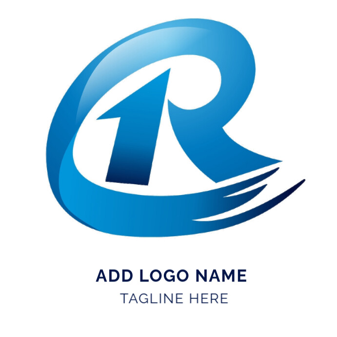 Blue Letter R Logo, R Logo Icon, Creative Let Template | PosterMyWall