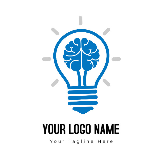 Plantilla de Blue Light Bulb Illustration Logo | PosterMyWall