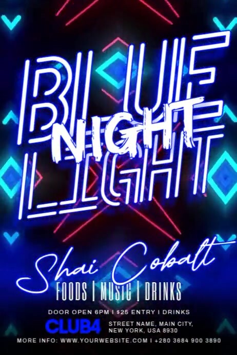 Blue Light Template | PosterMyWall