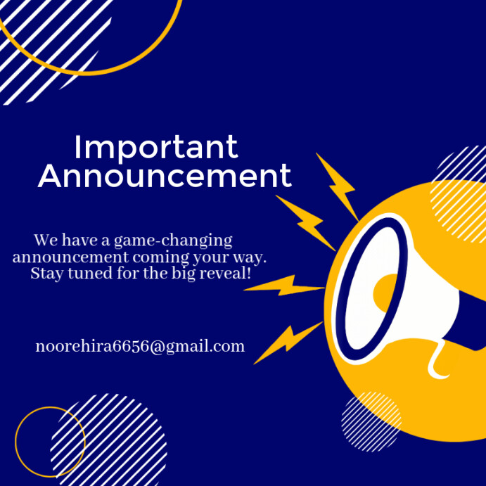 Blue List-based Announcement Posters Instagram Post Template | PosterMyWall