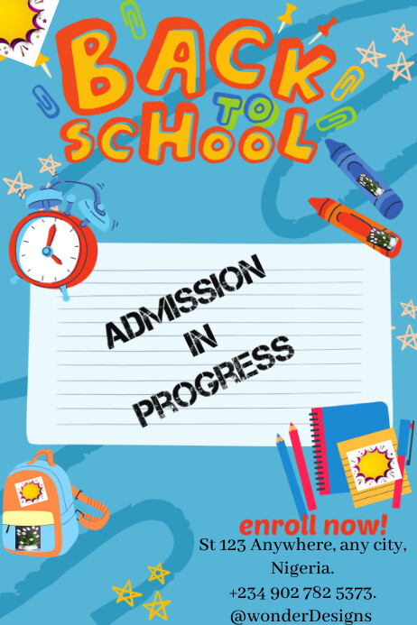 Blue List-based Back To School Ad Poster Template | PosterMyWall