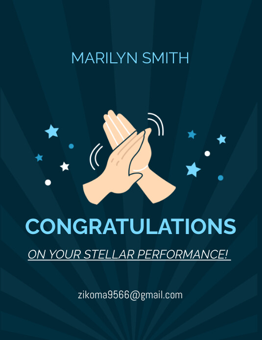 Blue List-based Congratulations Flyer (us Le Template | PosterMyWall