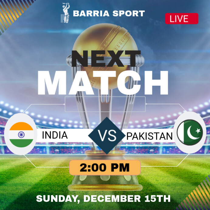 Copy of Blue List-based Cricket Match Instagram Post | PosterMyWall