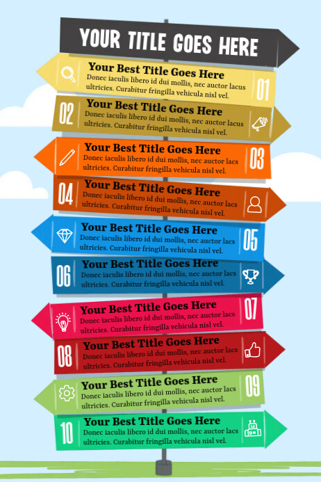 Blue List-based Diagram Poster Template | PosterMyWall