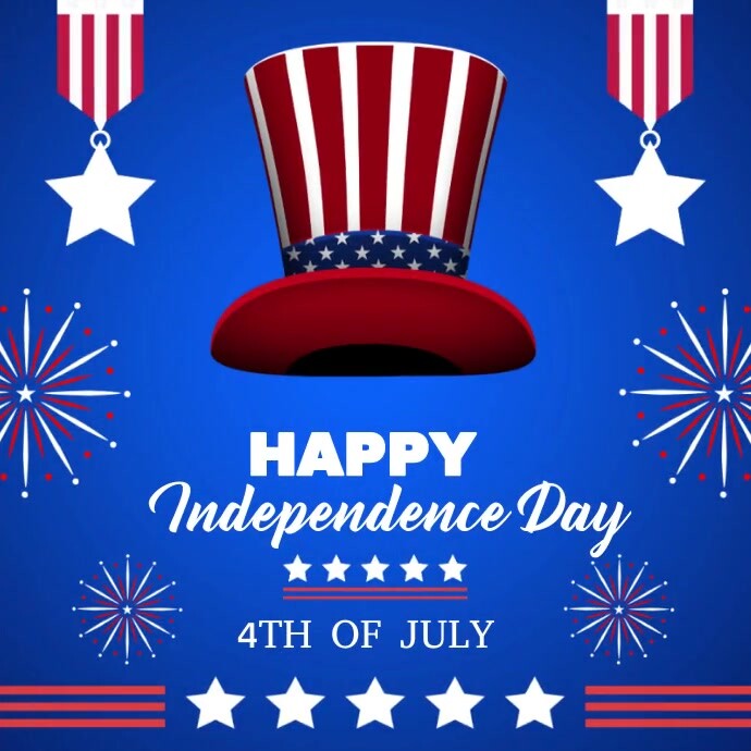 Plantilla de Blue List-based Happy Independence Day 4th Ju | PosterMyWall