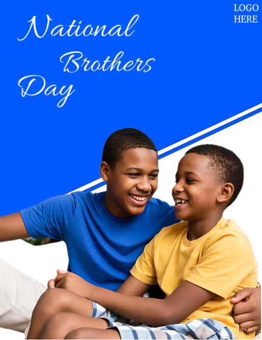 Blue List-based National Brothers Day Flyer (us Letter) Templat ...