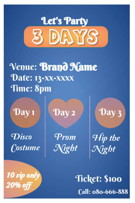 Plantilla de Event List-based Poster | PosterMyWall