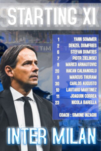 Football Starting XI Poster Design Template | PosterMyWall