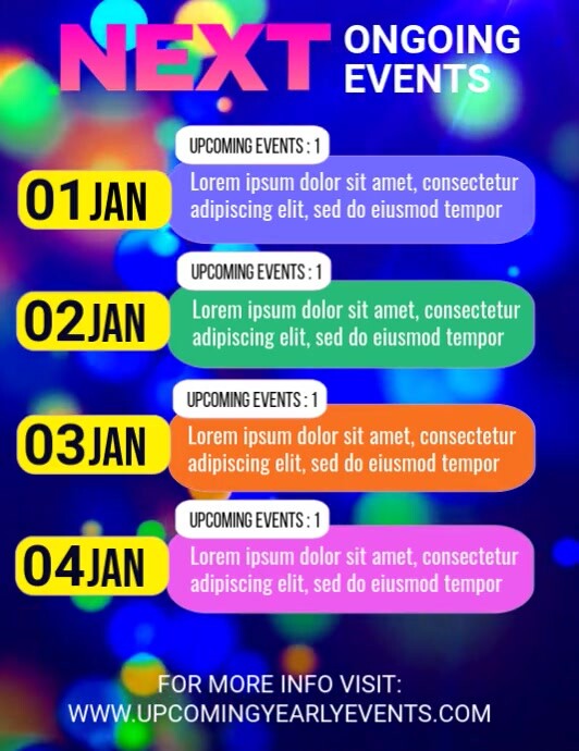 Copy of Blue List-based Upcoming Event Flyer (us Letter) | PosterMyWall