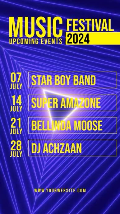 Blue List-based Upcoming Events Reel Instagra Template | PosterMyWall