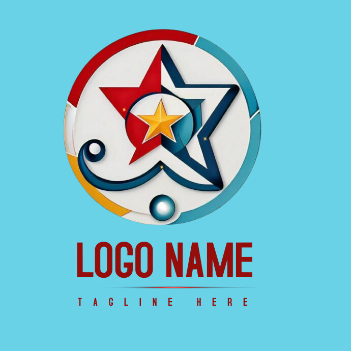 Blue Logo Name Logo Template | PosterMyWall