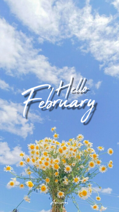 Blue Maksimalis Hello February Instagram Story Template | PosterMyWall