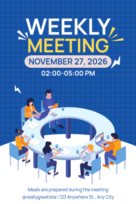 Plantilla de Blue Maksimalis Weekly Team Meeting Agenda And Update ...