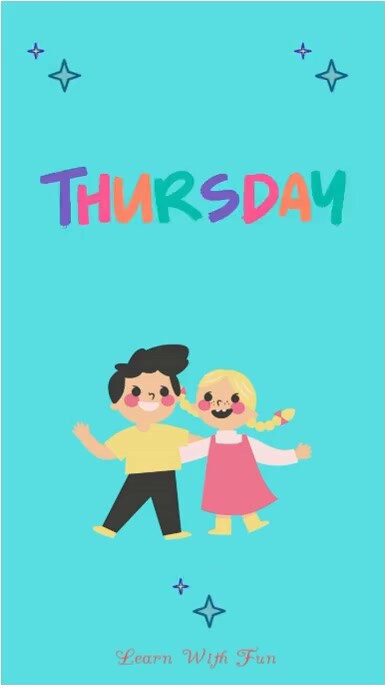 Blue Mamalistic 7 days of the week animated video for kids Template ...