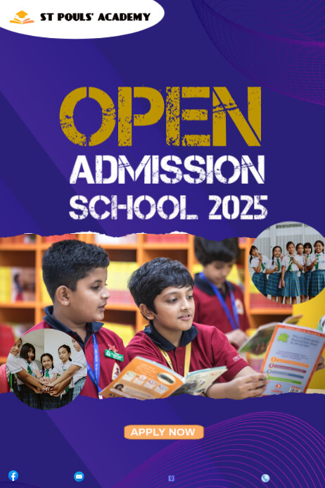 Blue Maximalist Admission Advertisement Poster Template | PosterMyWall