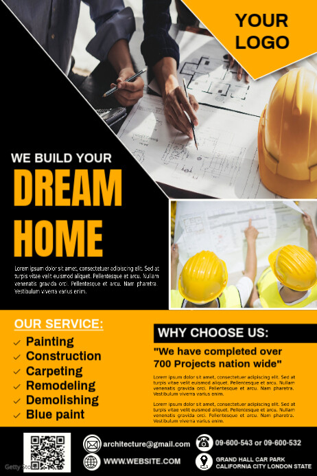 Blue Maximalist Architecture Company Promotion Design Template Poster ...