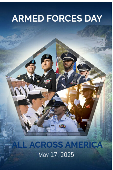 Blue Maximalist Armed Forces Day Poster Template | PosterMyWall