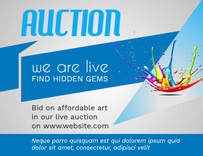 Art Auction Flyer (us Letter) Template | PosterMyWall