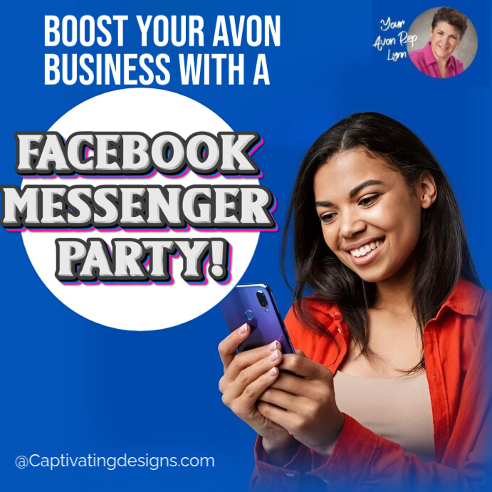 Blue Maximalist Avon Business Promo Flyer Instagram Post Template ...