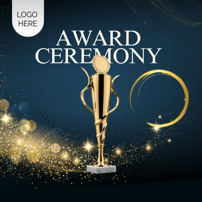 Blue Maximalist Award Instagram Post Template | PosterMyWall