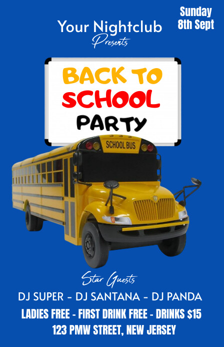 Blue Maximalist Back To School Activities Tab Template | PosterMyWall