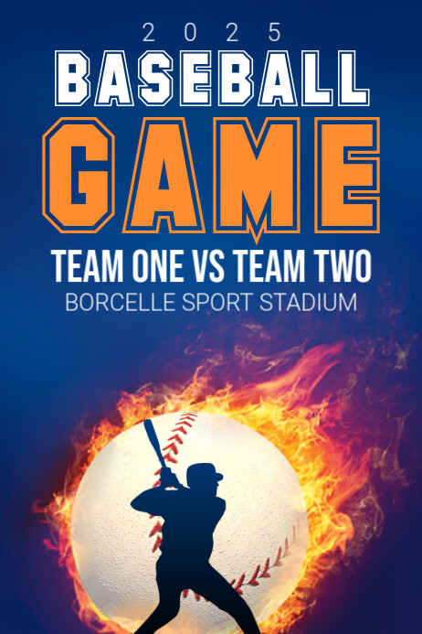 Copy of Blue Maximalist Baseball Game Poster | PosterMyWall